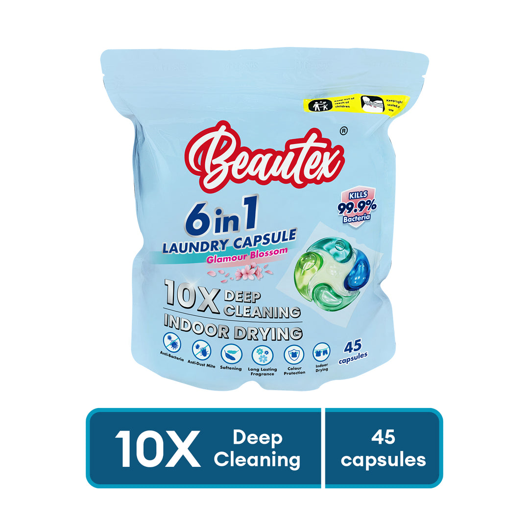 Beautex 6 In 1 Deep Cleaning Glamour Blossom Laundry Capsules Refill P ...