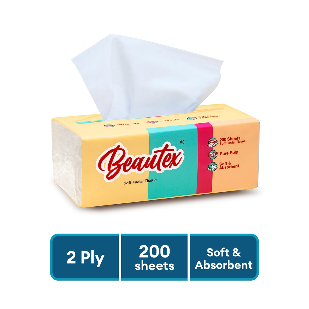 Beautex 2Ply Pure Pulp Soft Pack 4 X 200S Tissues – PSC e-store