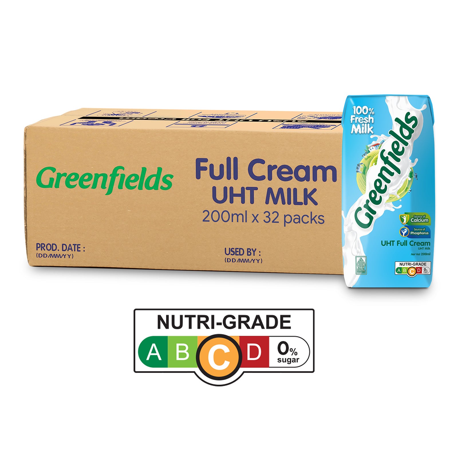 Greenfields UHT Full Cream Milk 200ML x 32 (Carton Deal) – PSC e-store