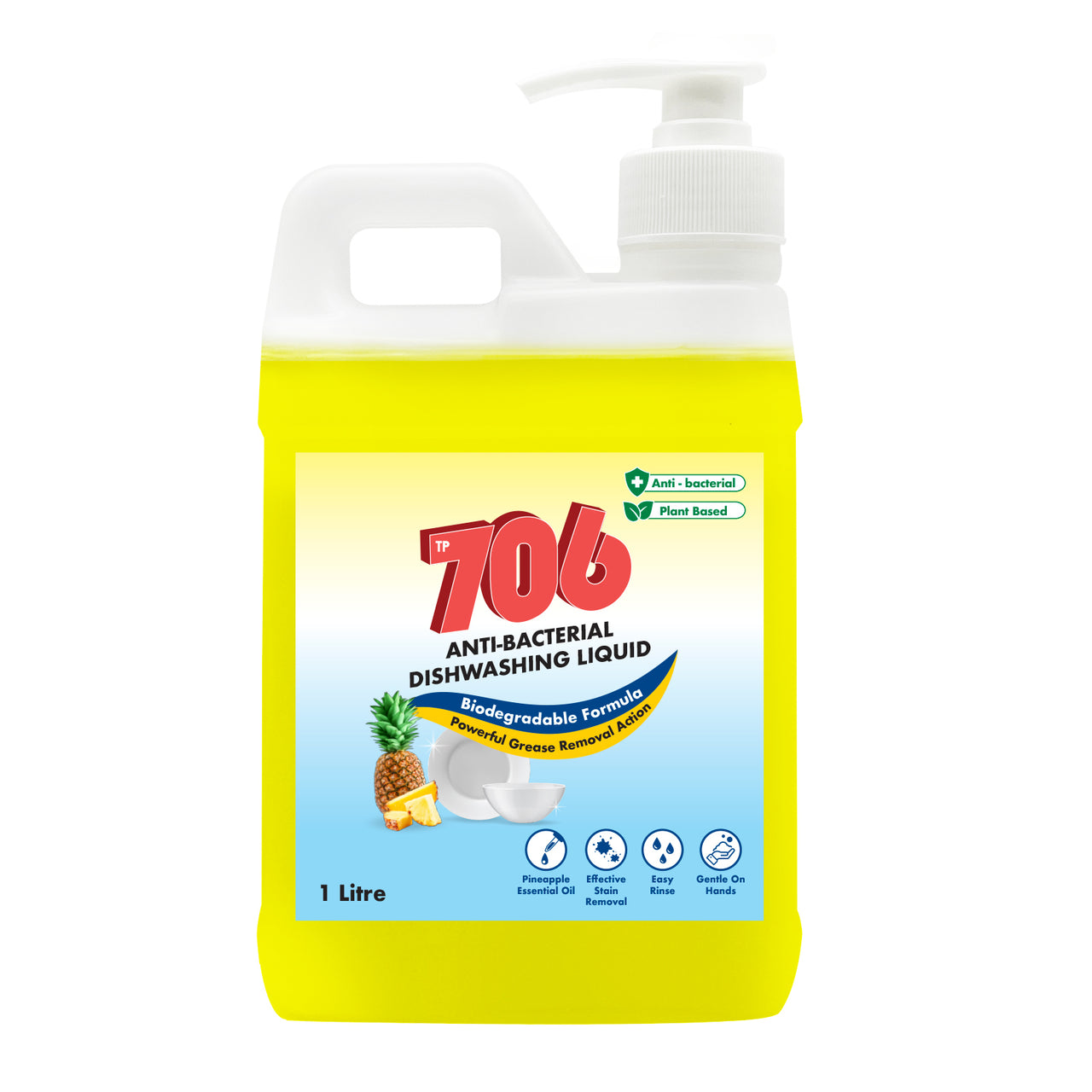 TP706 Antibacterial Dishwashing 1L (Pineapple) – PSC e-store
